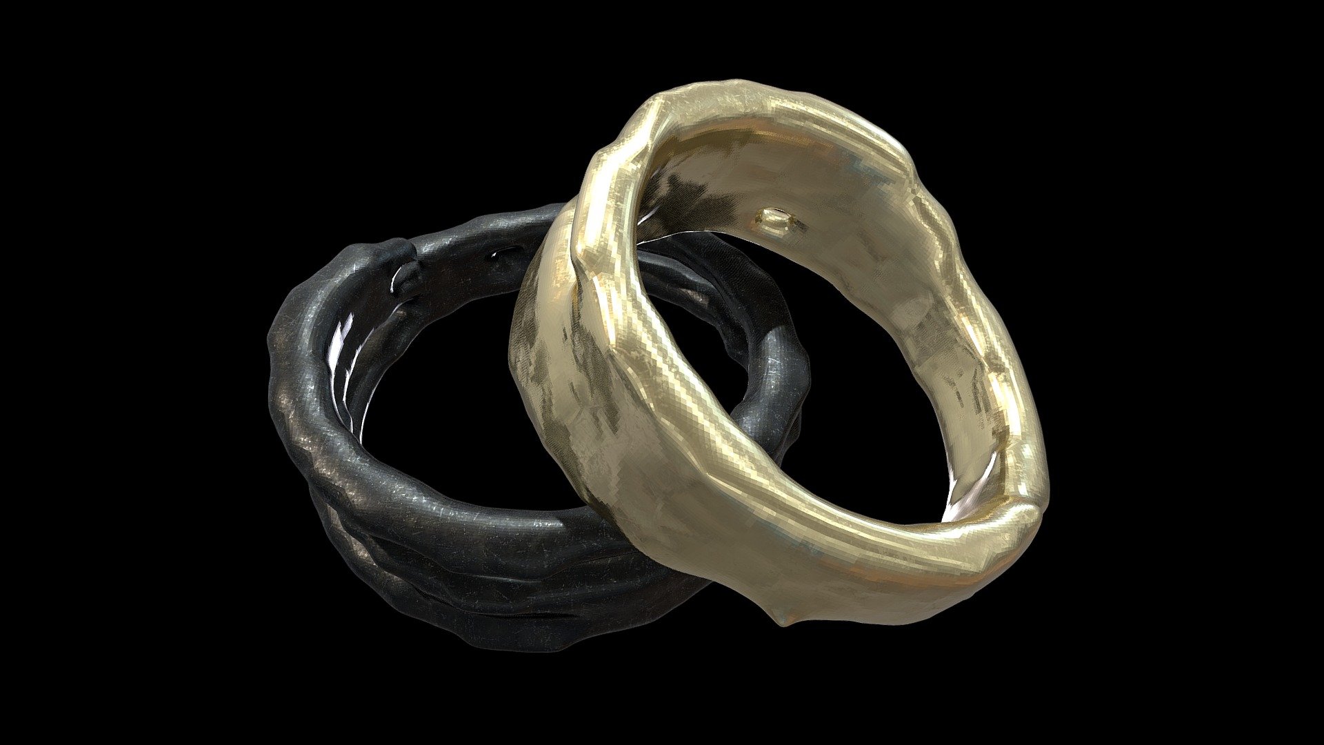 TWIN RINGS - Buy Royalty Free 3D model by Portal.Studio [b087886] - Sketchfab Store
