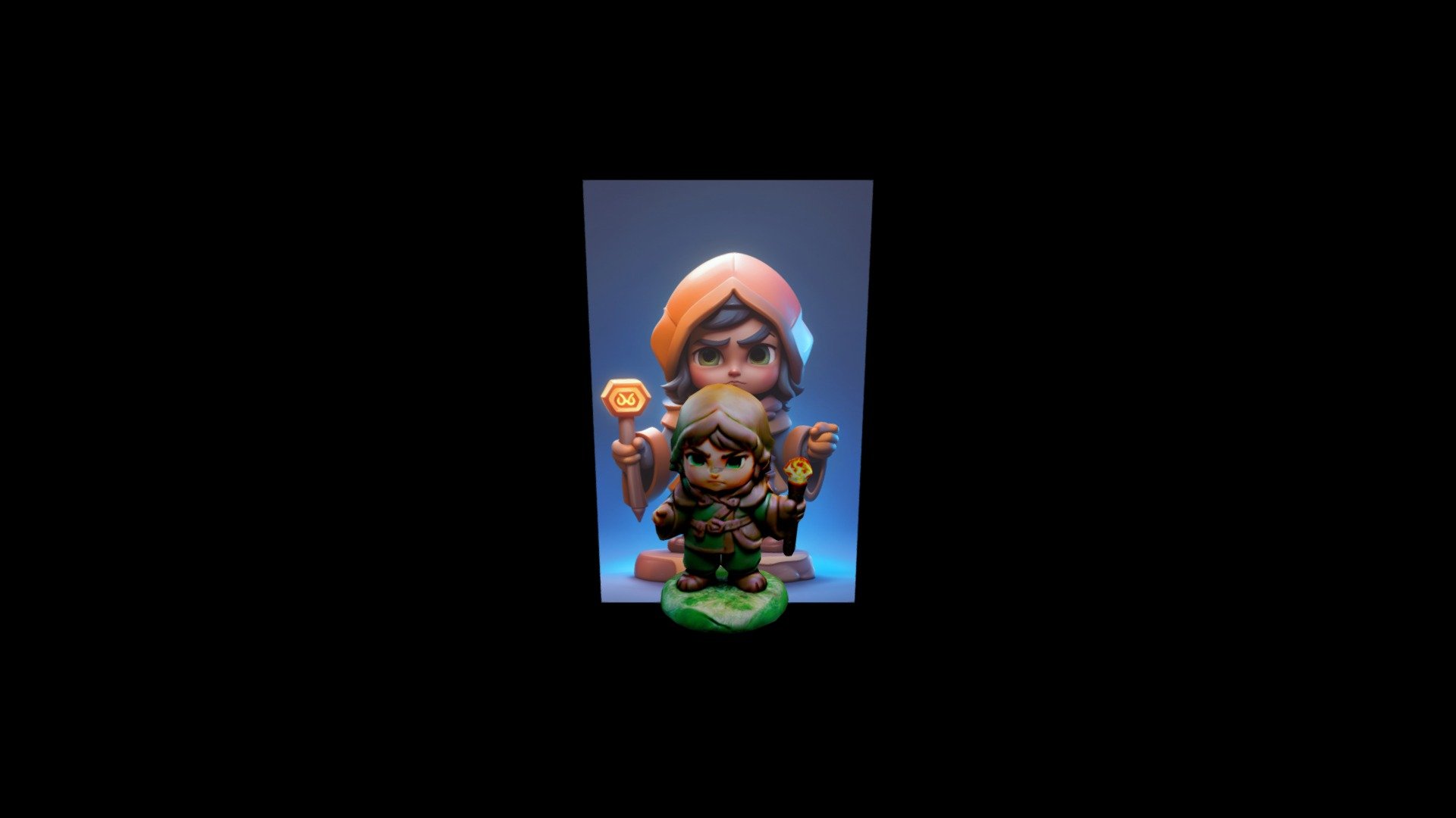The Little Wizard A digital art of a littl - Download Free 3D model by ...