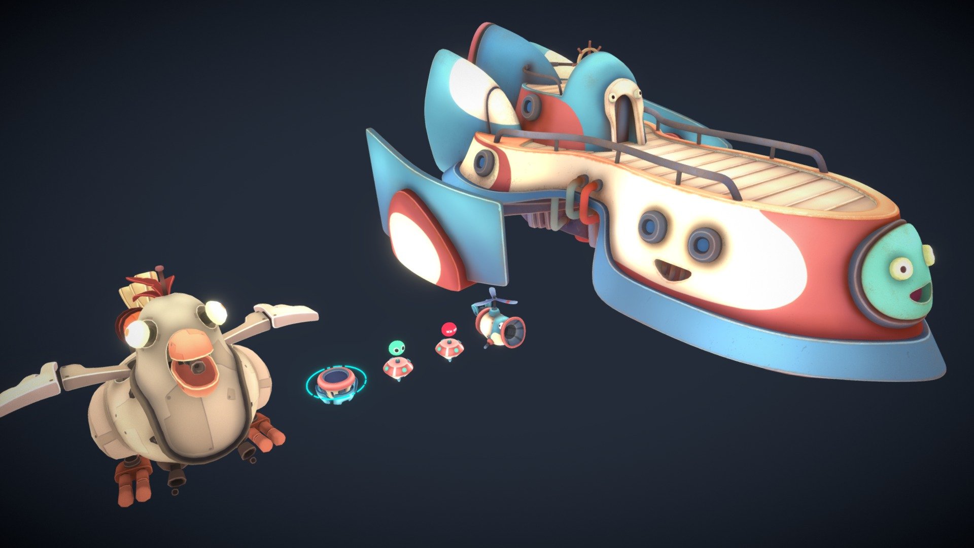 Cartoon mechanical assets - Buy Royalty Free 3D model by BlackSpire ...
