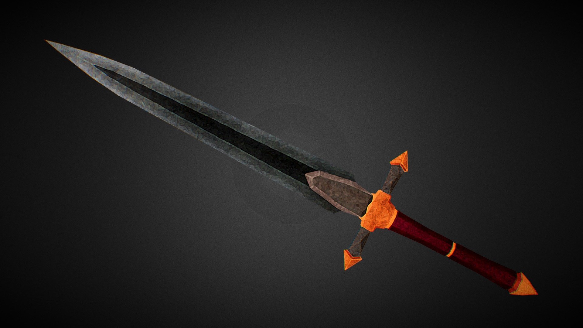 [W005] Painted Sword - Download Free 3D model by PriceMore [b0908d0 ...