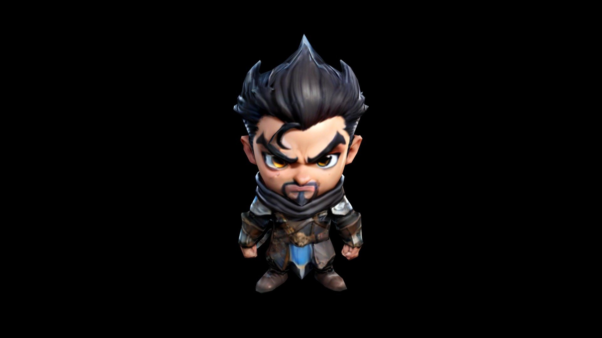 "An Rendered Dwarf warrior figurine with a serio - Download Free 3D ...