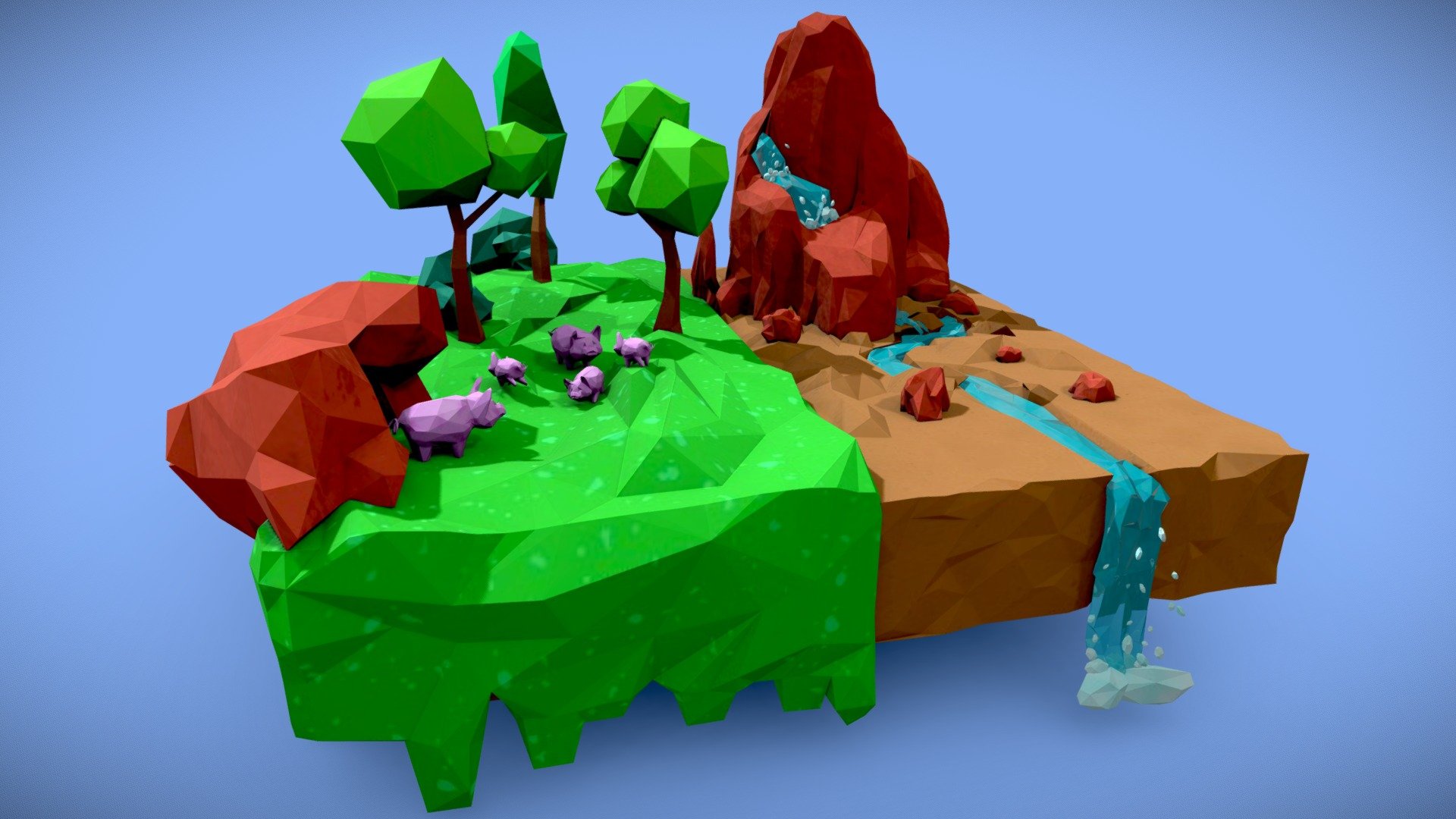 PigLand - Download Free 3D model by DinoUnicorn [b093f6a] - Sketchfab