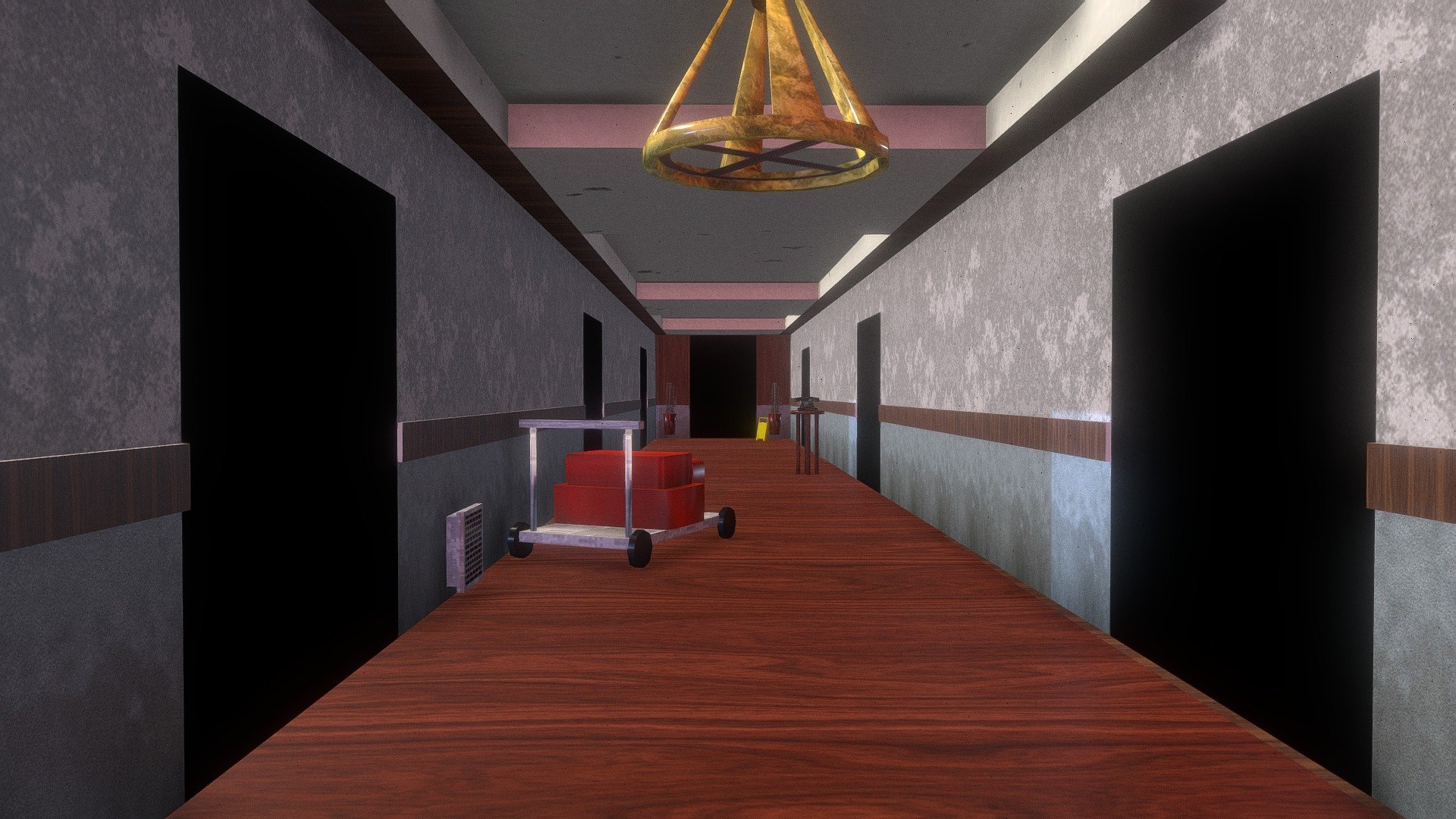 Hotel Hallway - Download Free 3D model by eudico [b094f93] - Sketchfab