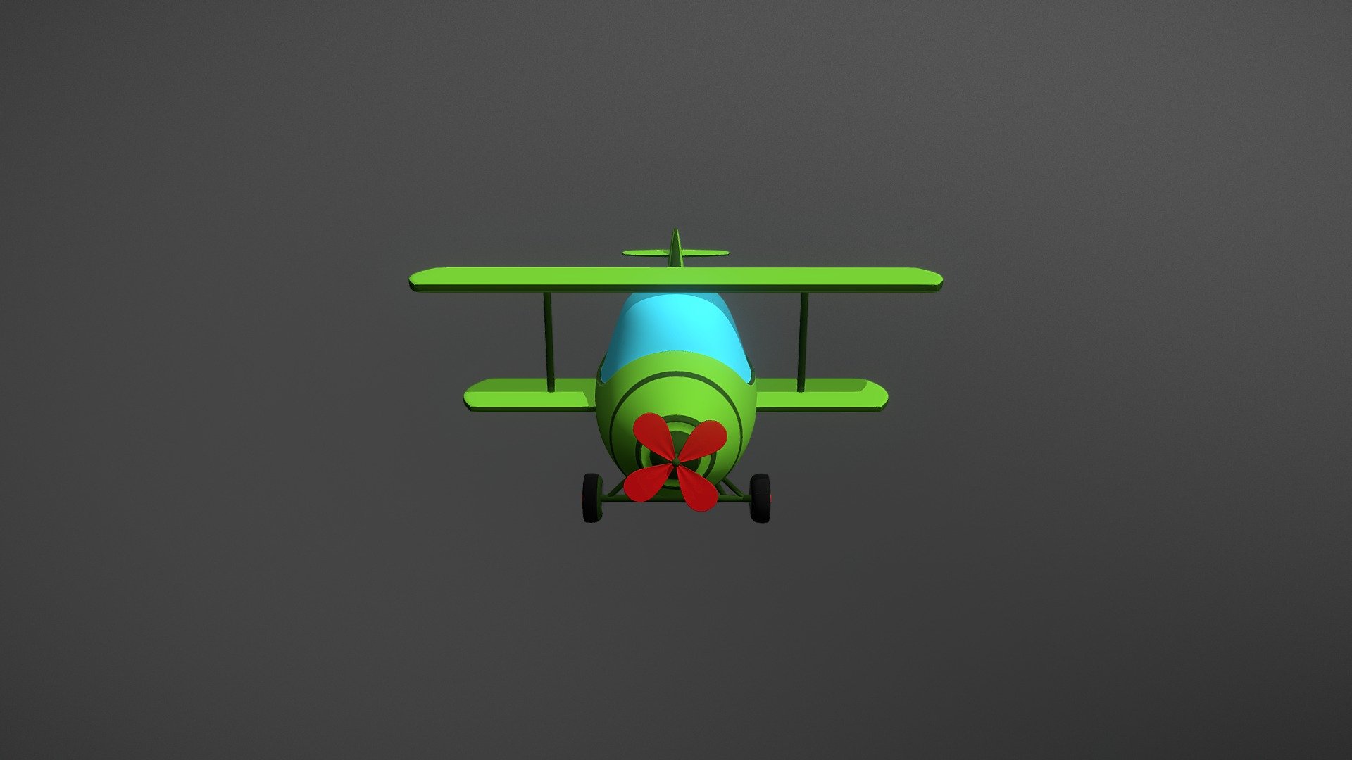 Cartoonish Green Plane - 3D model by Crewolves [b094f97] - Sketchfab