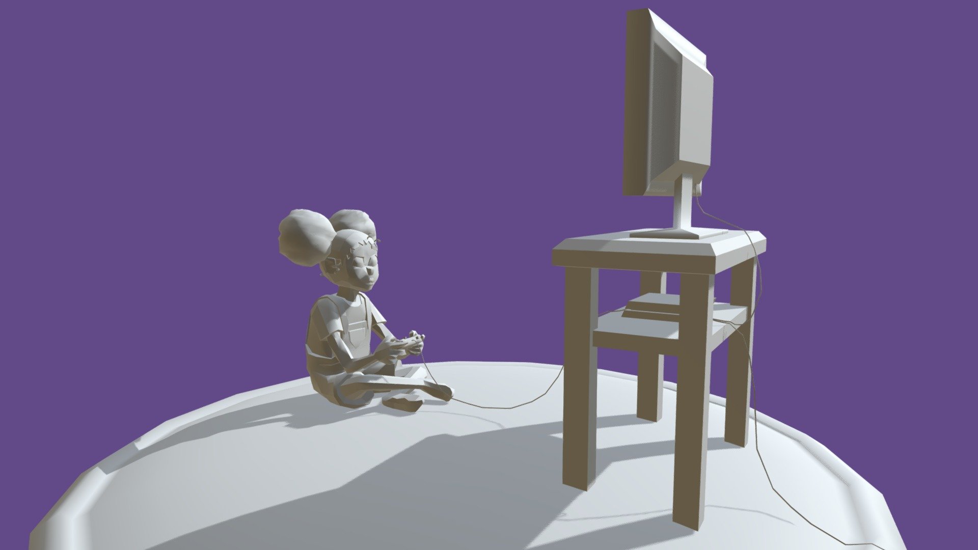 Gamer Girl - 3D model by bambam1023 [b0969dc] - Sketchfab