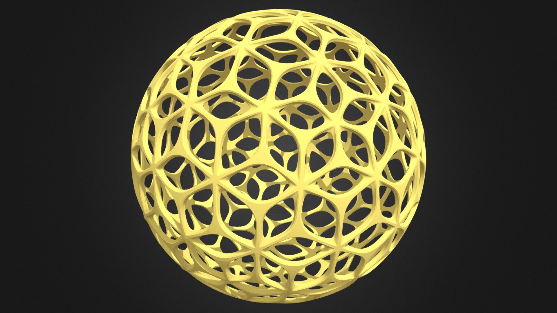 Wireframe Shape Geometric Leaf Pattern Ball - Buy Royalty Free 3D model ...
