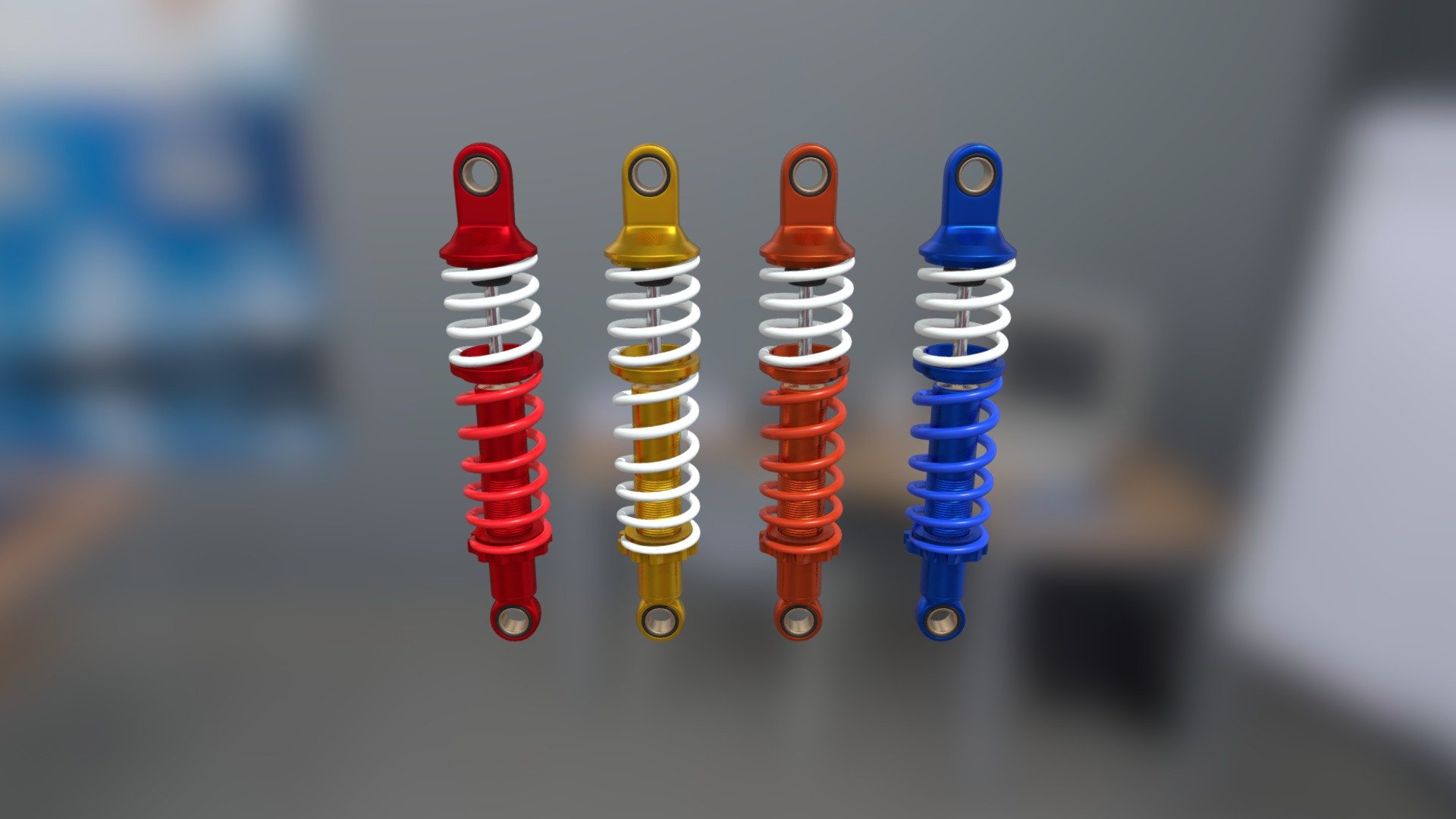 Motorcycle Rear Shock Absorber - Download Free 3D model by ...