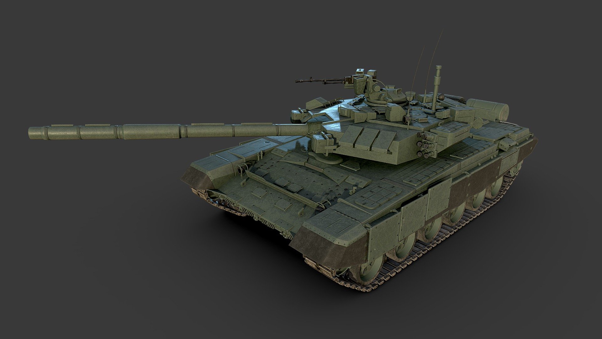T-90 Battle Tank - 3D model by Sergey Shadurskiy (YippieKY) (@Yippie ...
