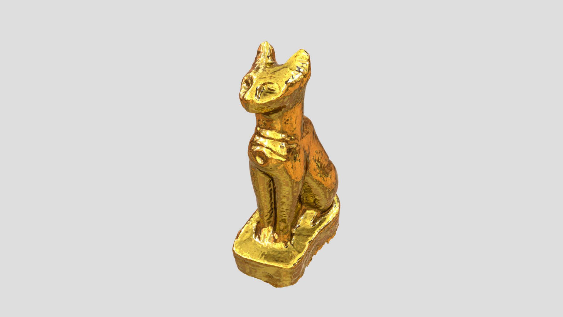 Gold Cat - 3D model by Typework • Augsburg (@typework) [b0a45c8 ...