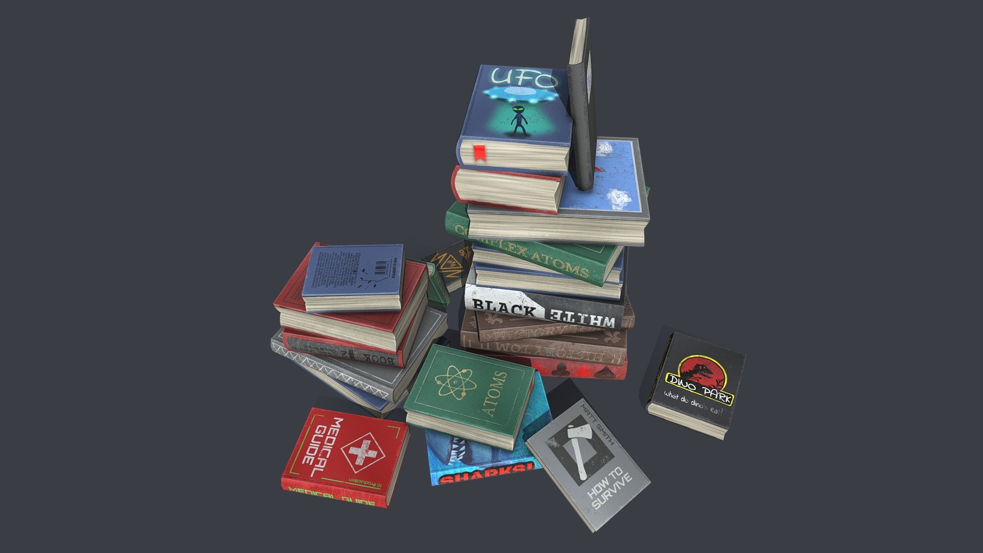 Books - 3D model by ana.ooo [b0a8fe0] - Sketchfab