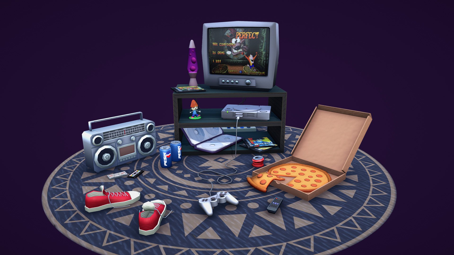 Playstation One Game Room - 3D model by Shitai (@alan.ortiz.lemus ...