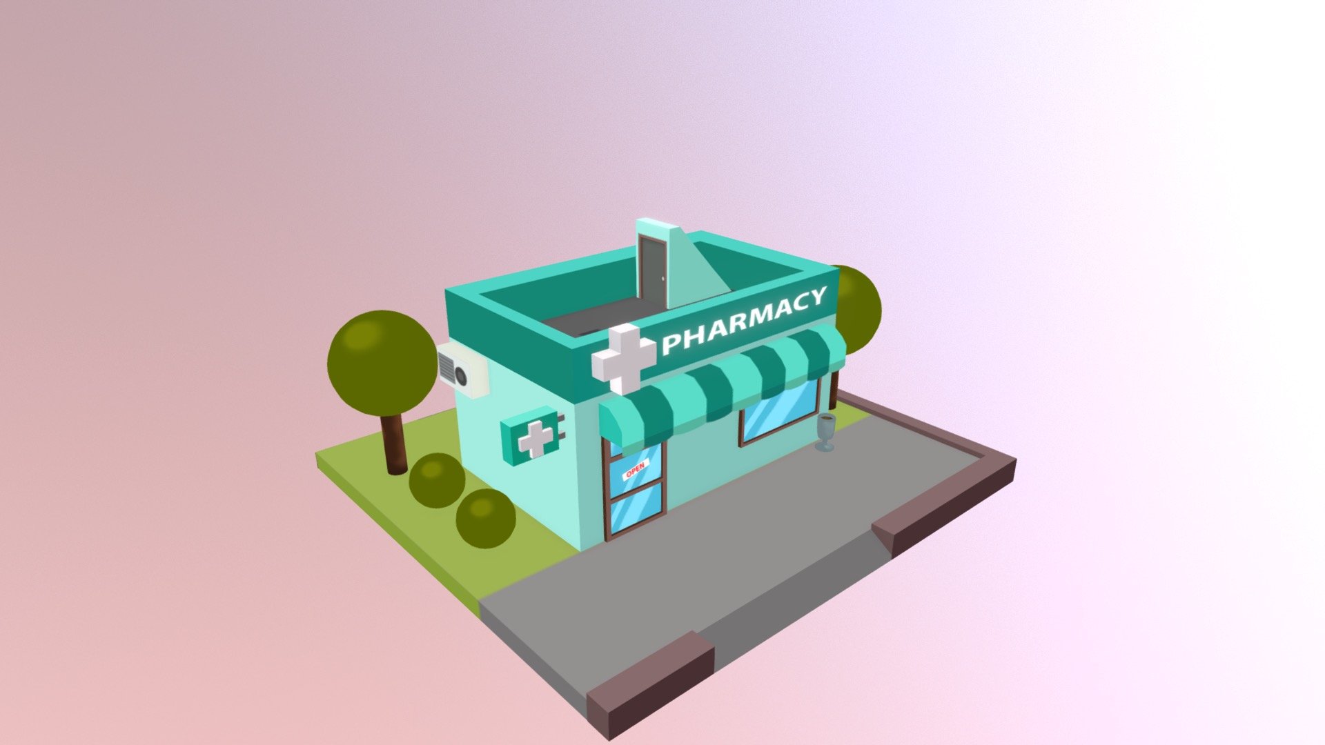 Isometric: Pharmacy - Download Free 3D model by pixipui [b0aad70 ...