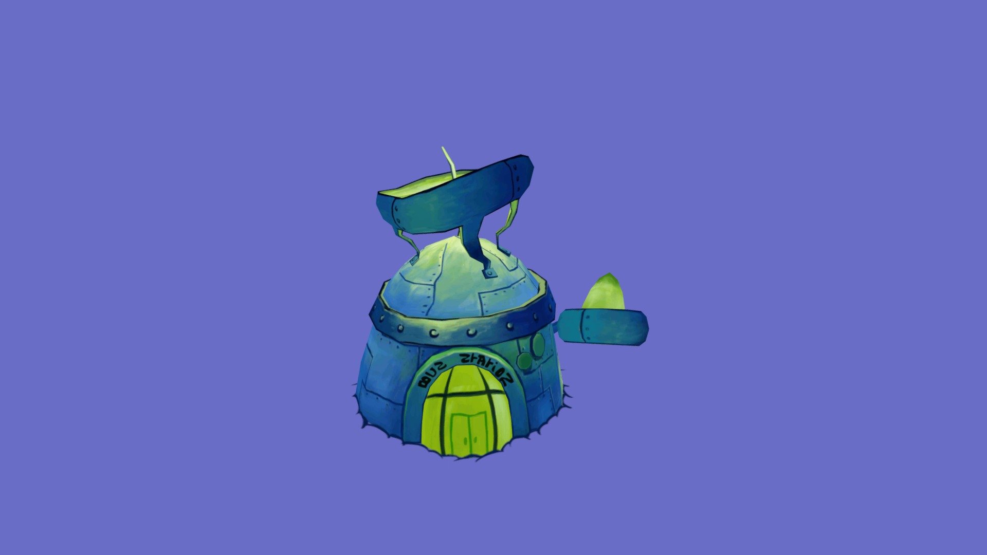 SpongeBob's Patty Pursuit - Bus Station - Download Free 3D model by ...