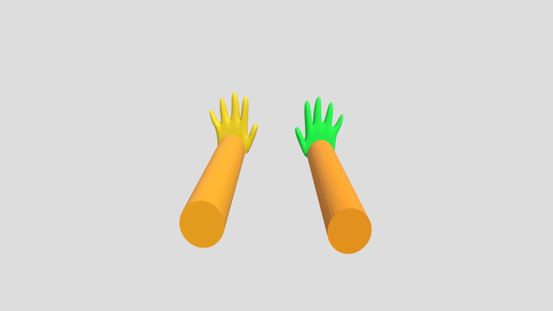 Green And Yellow hands grabpack (chapter 3) - Download Free 3D model by ...