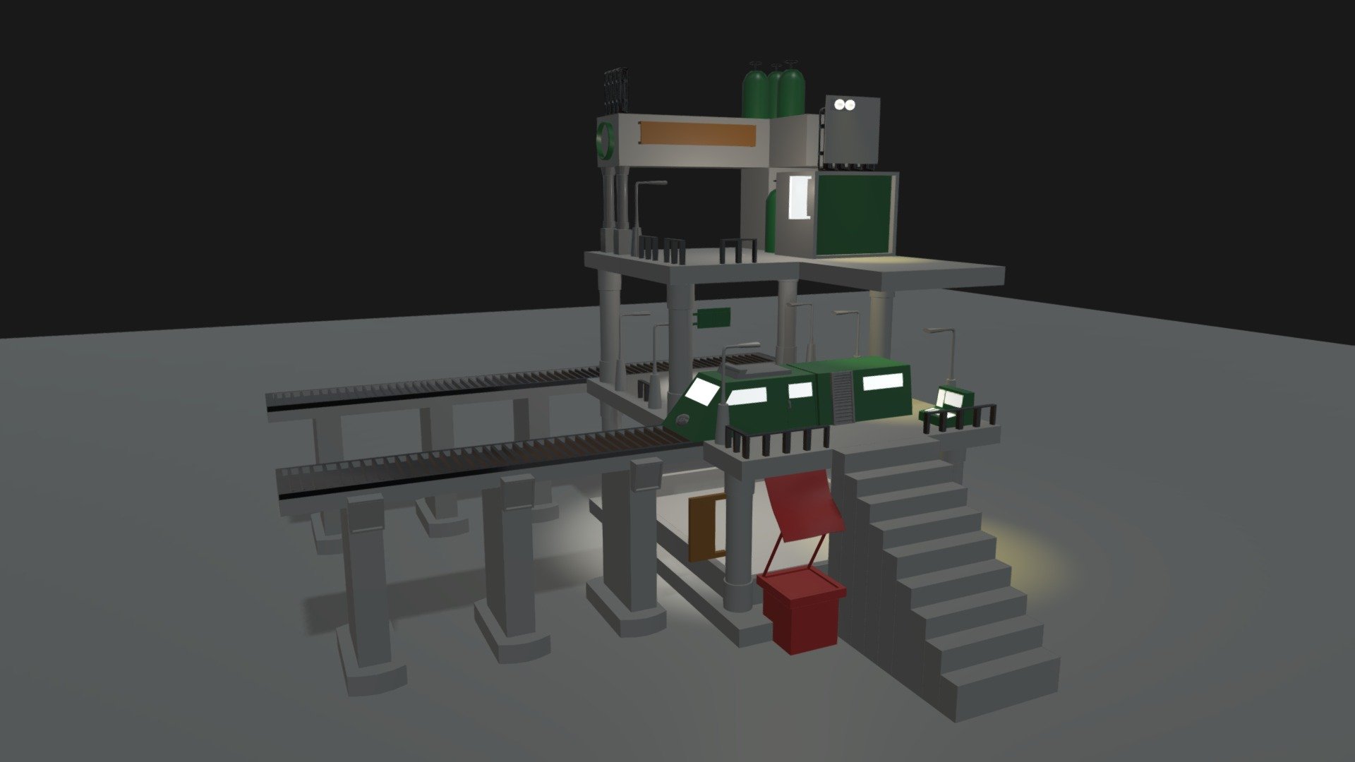 Train_Station - 3D model by zhao692 [b0b21dd] - Sketchfab