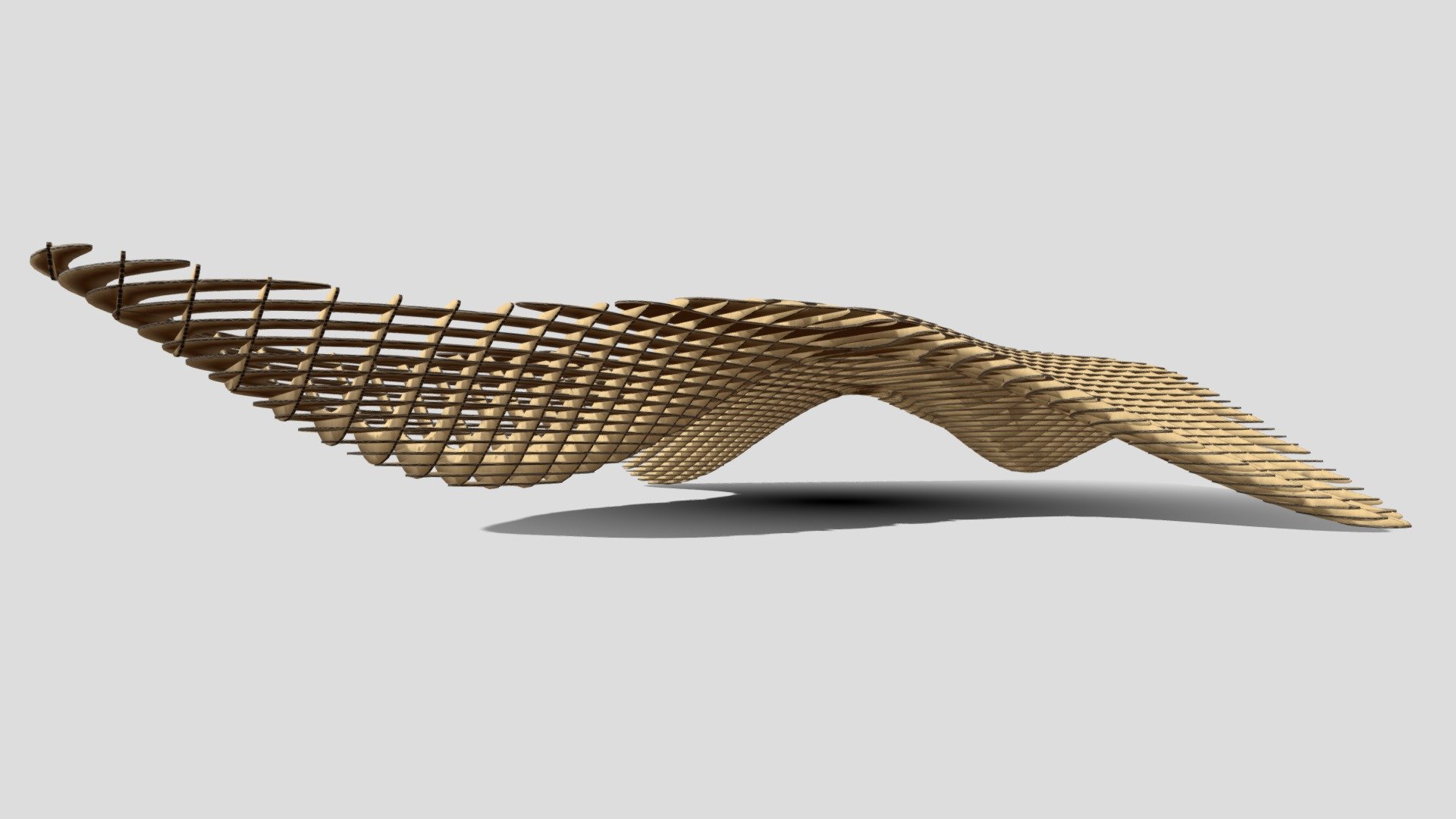 VR CARDBOARD PAVILION (WHALE interlocked slices) - Buy Royalty Free 3D ...