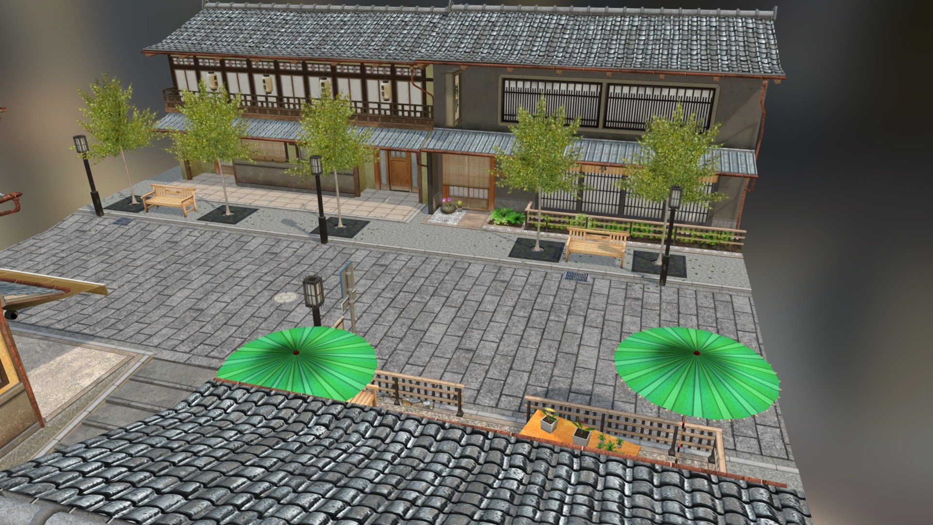 CityScene Kyoto street - 3D model by Alexandre Vanhomwegen ...