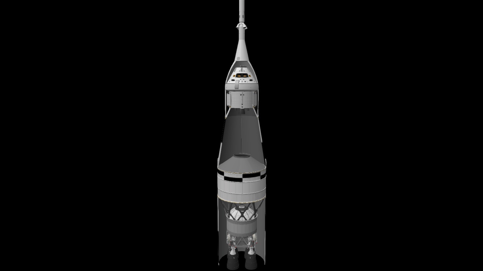 SLS Block 1-B 'painted' cross section - 3D model by ArcturusVFX ...