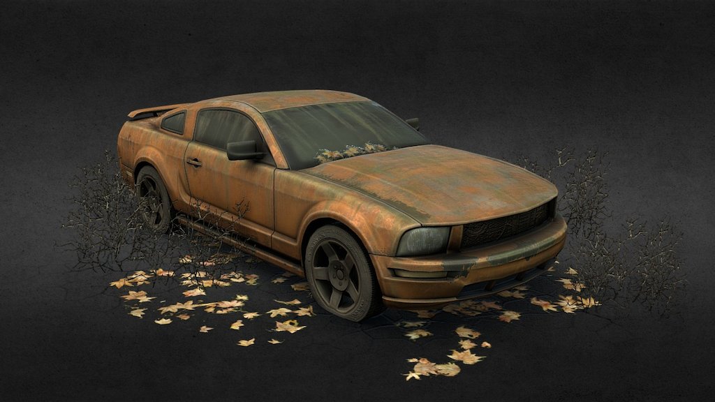 Abandoned Sports Car - 3D model by Renafox (@kryik1023) [b0b3ac4 ...