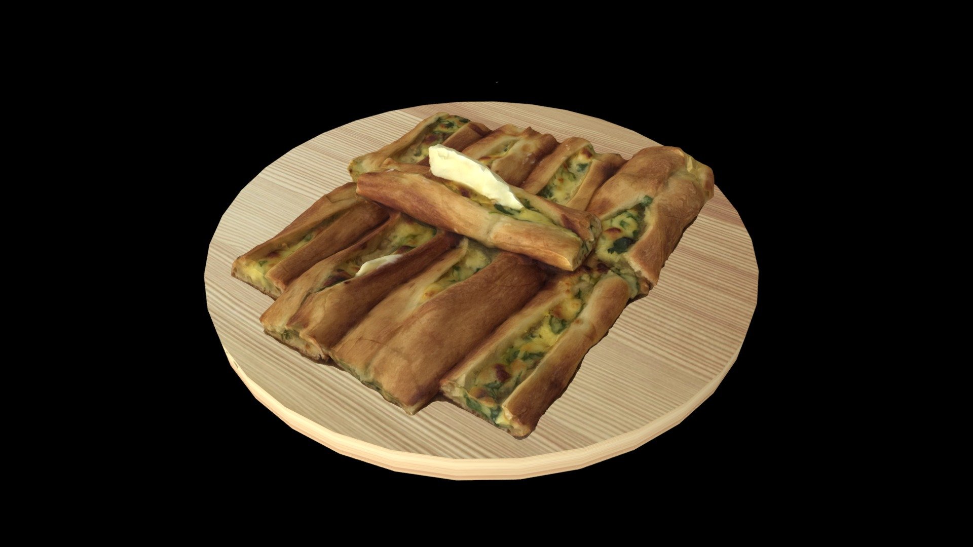 Peynirli Pide - 3D model by e_karlidag [b0b785b] - Sketchfab
