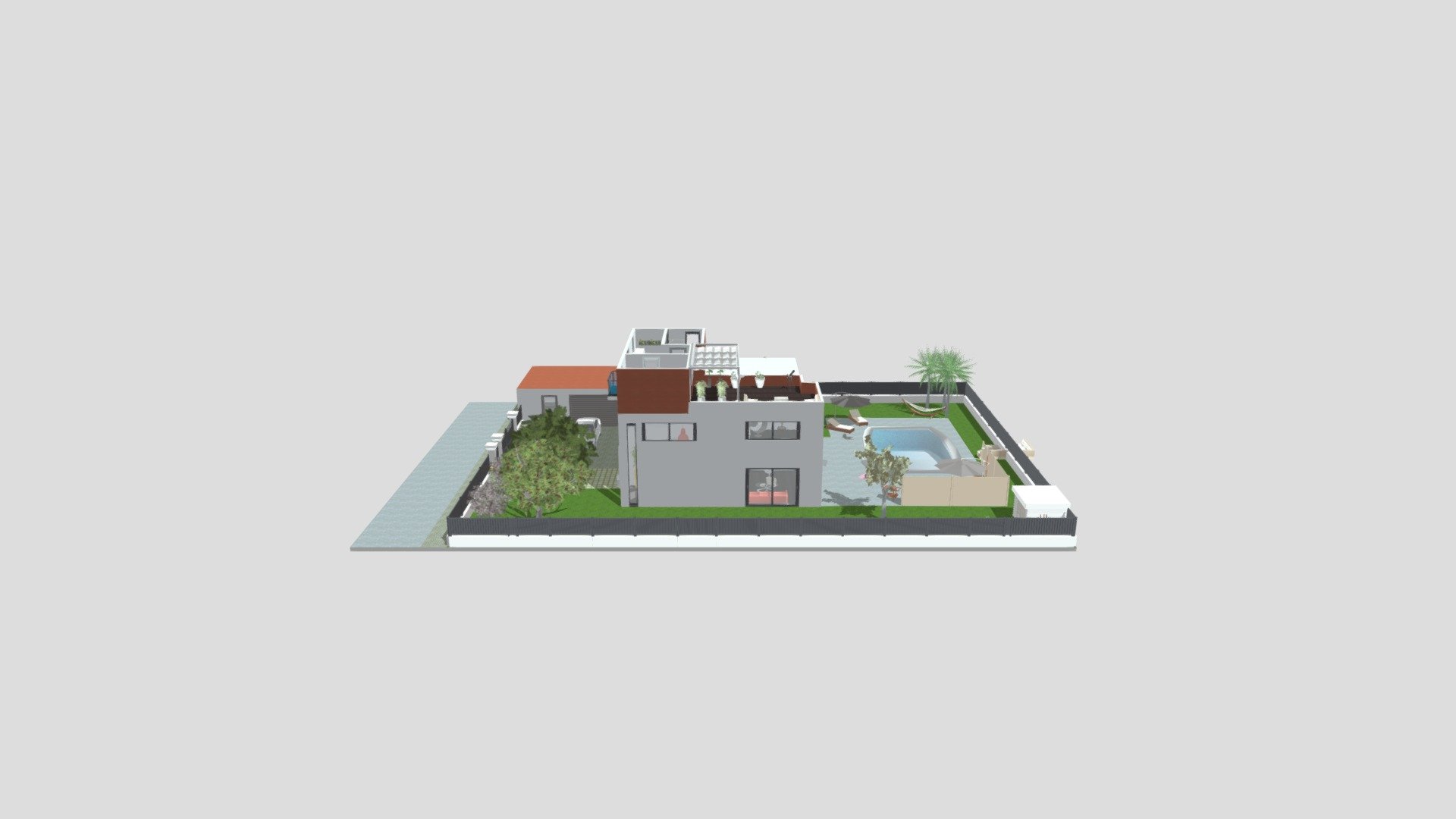 Rooftop house - Download Free 3D model by Home Design 3D (@homedesign3d ...