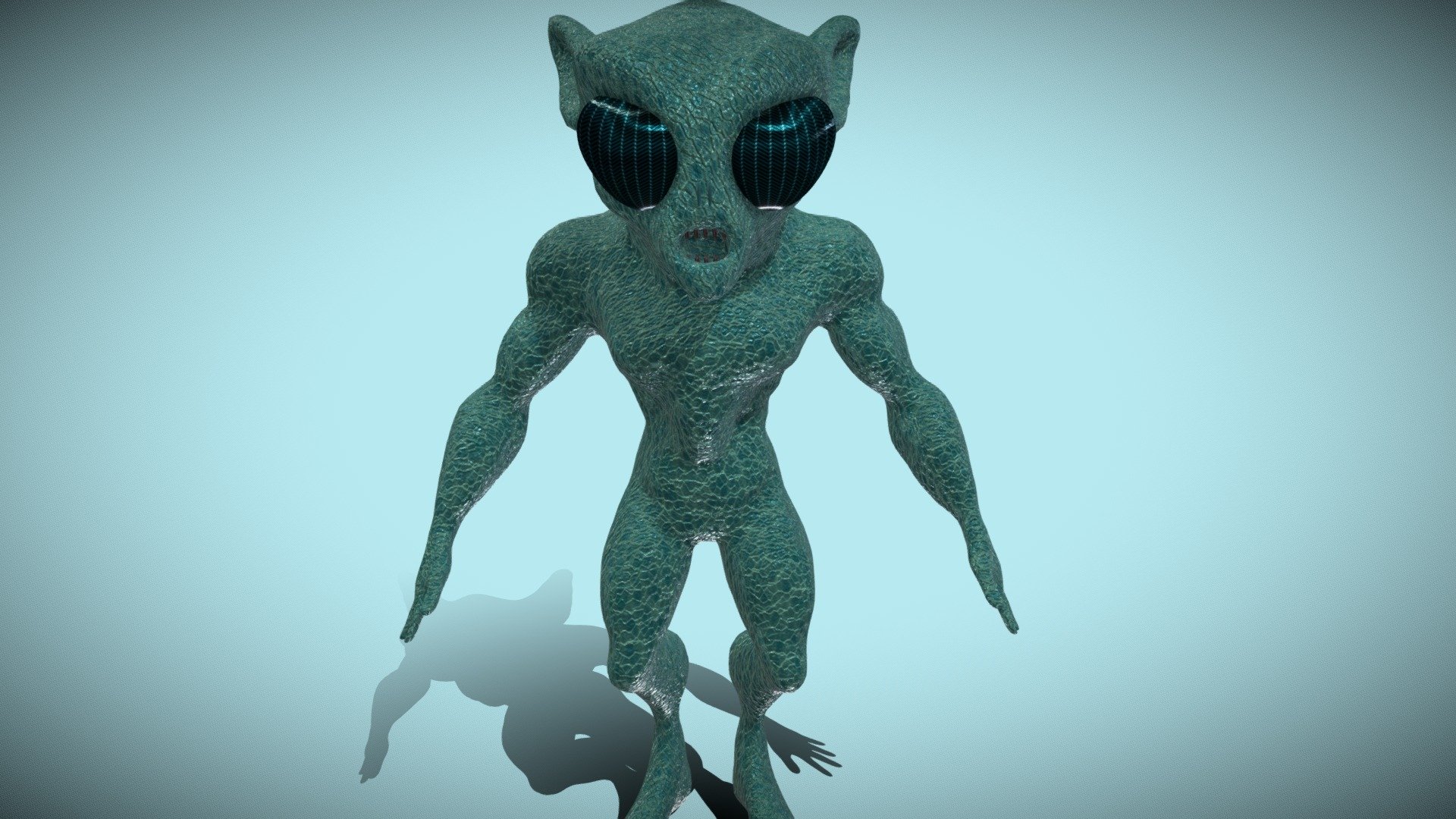 Blue Skinned Alien - Buy Royalty Free 3D model by The Scan Man ...
