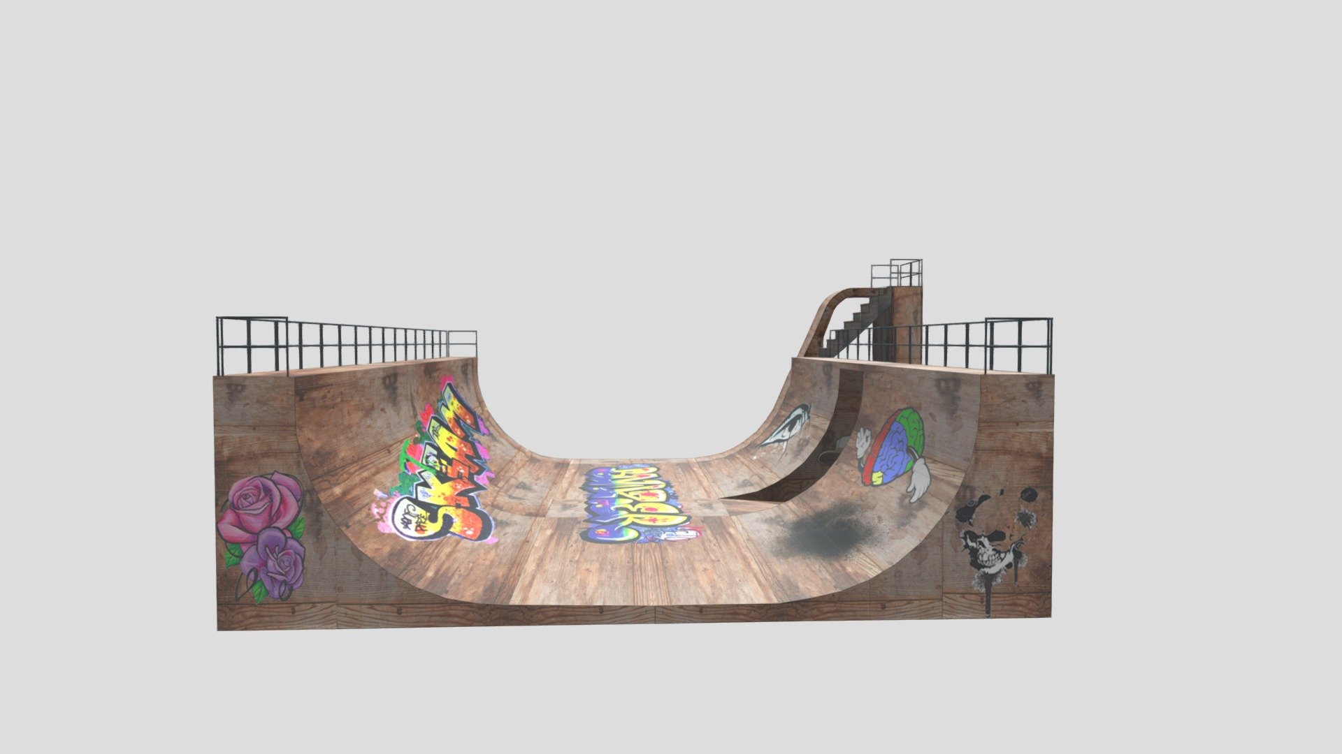 Textured Halfpipe by Brandon Perez - Download Free 3D model by ...