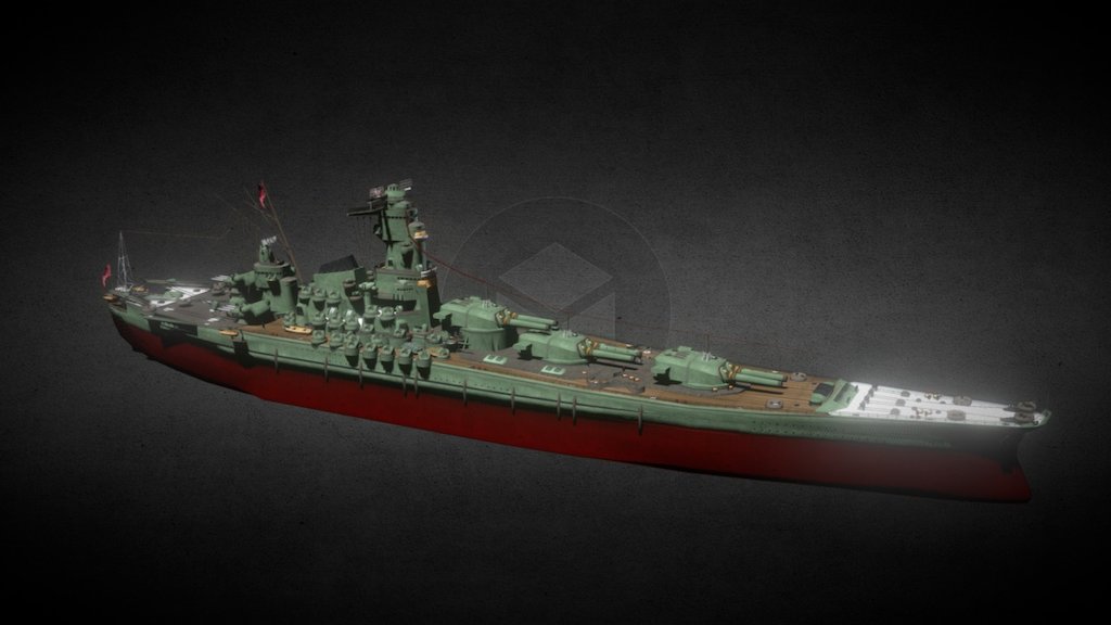 IJN Yamato alternative - 3D model by fylth [b0c5d1b] - Sketchfab