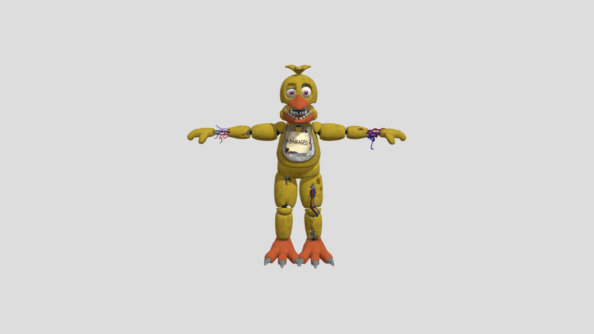 Damaged Chica By Scott Cawthon And LagHD - Download Free 3D model by ...