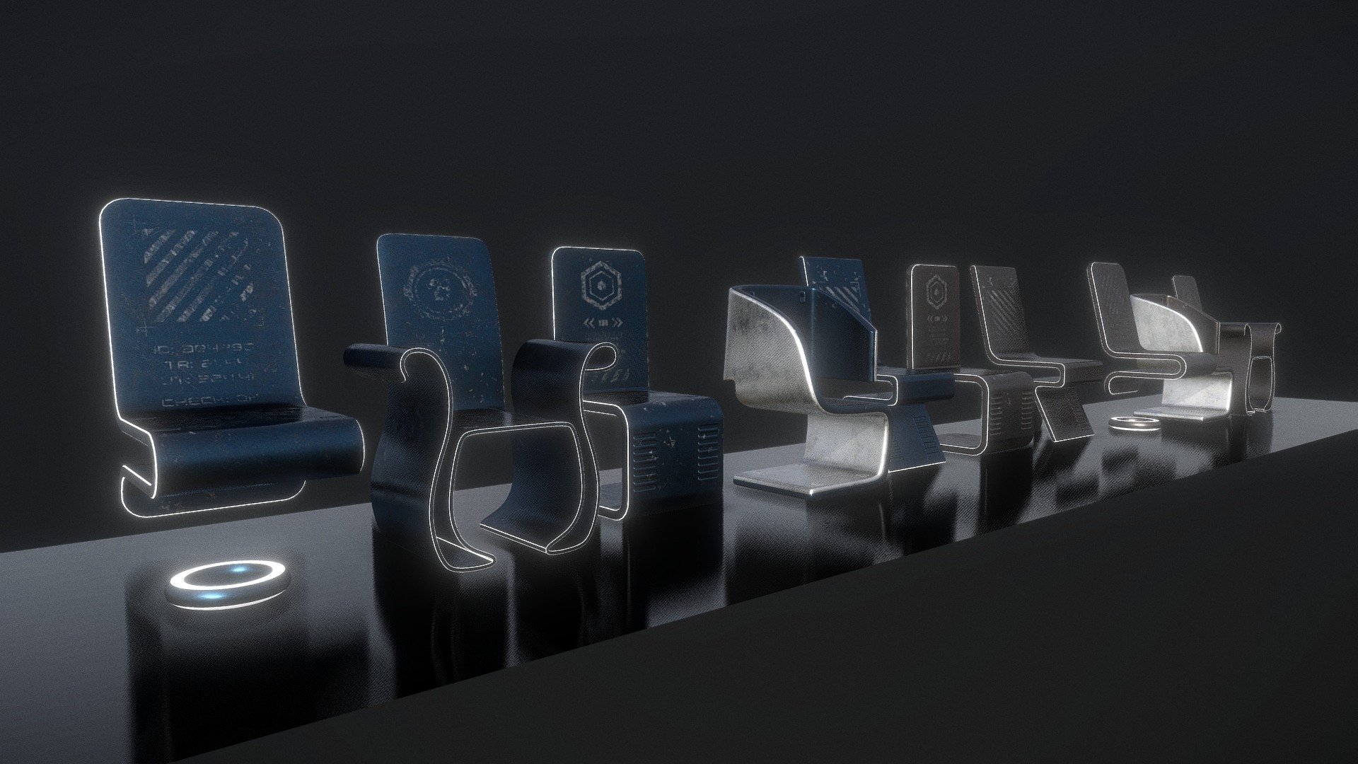 Sci-fi Chairs - Buy Royalty Free 3D model by Nicholas-3D (@Nicholas01 ...