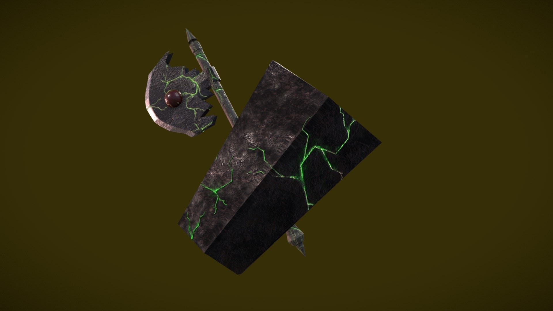 axe and shield - 3D model by Sunray_OIC [b0d42bd] - Sketchfab