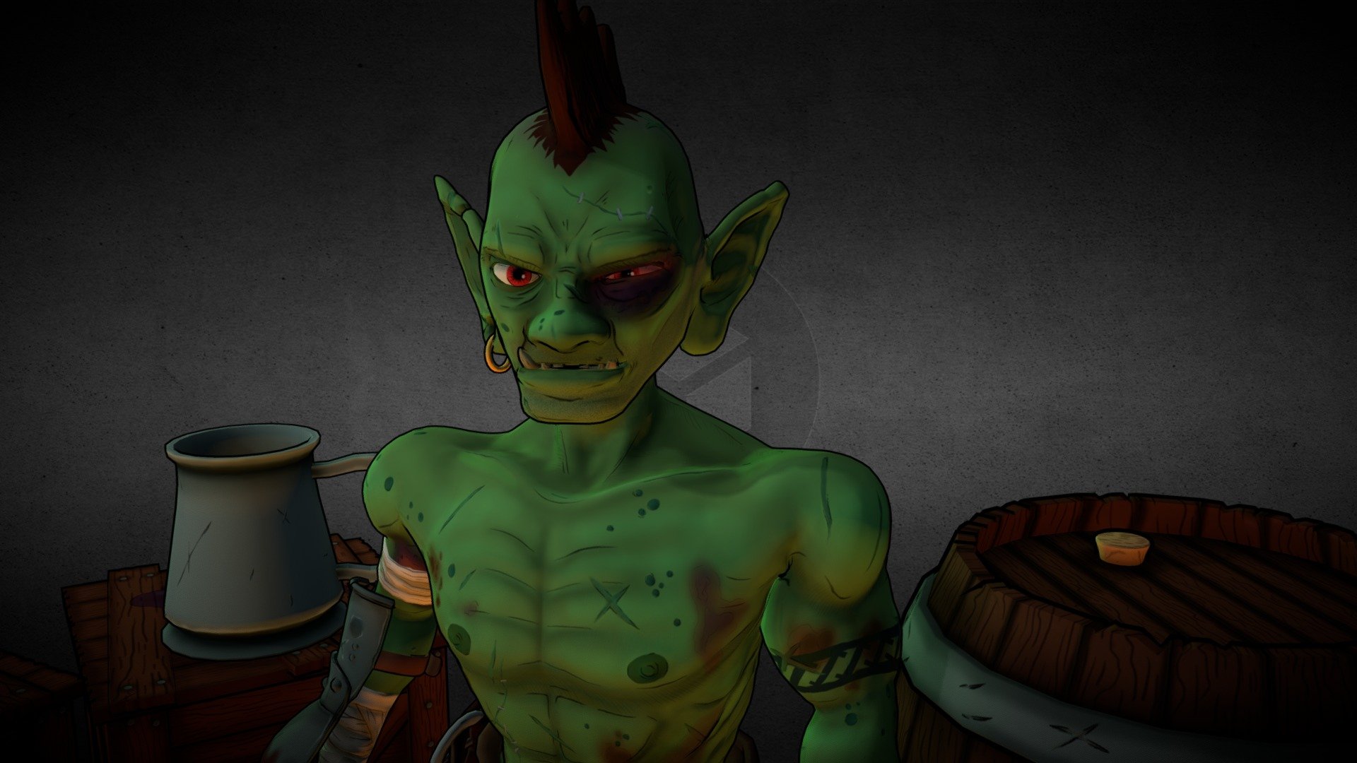 Goblin Bar Fighter - 3D model by ETAN798 [b0d57dc] - Sketchfab