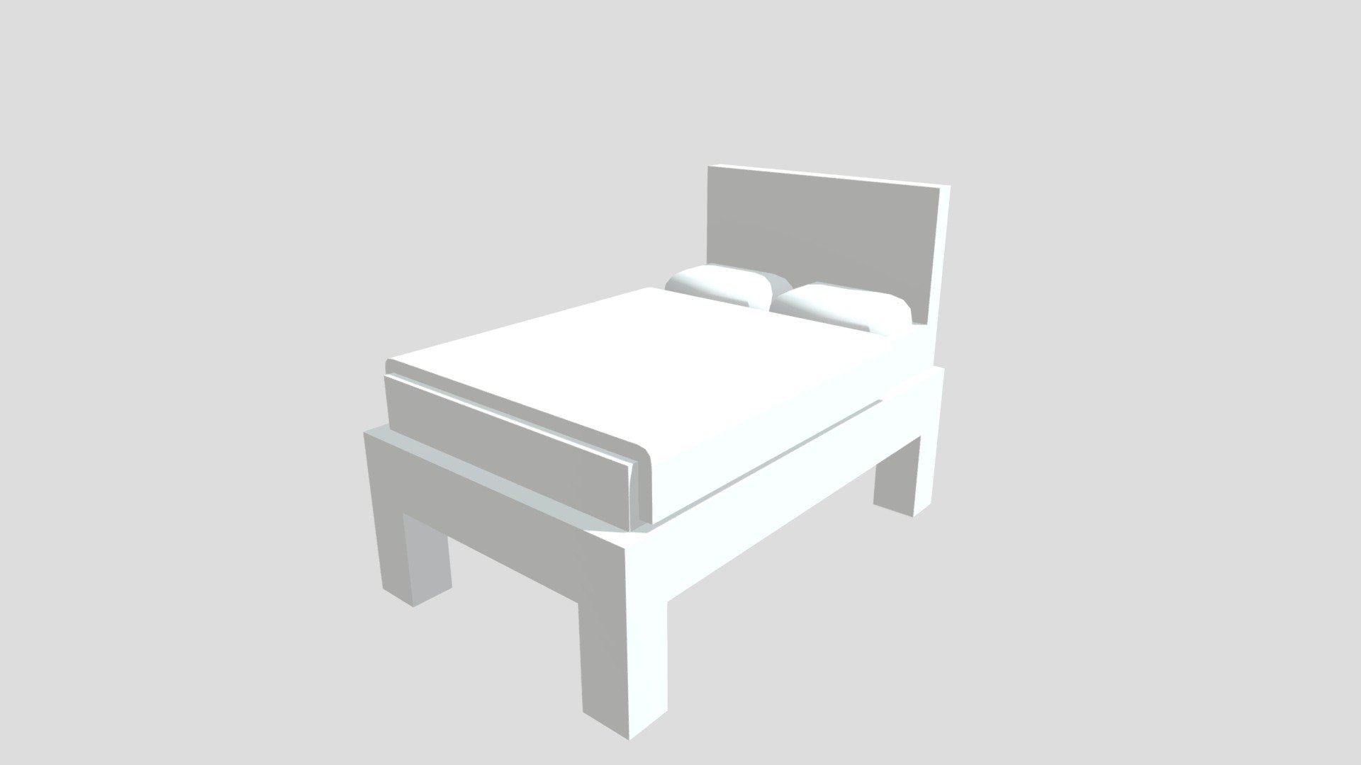 Low Poly Bed - Download Free 3D model by veyronik [b0d7bfd] - Sketchfab