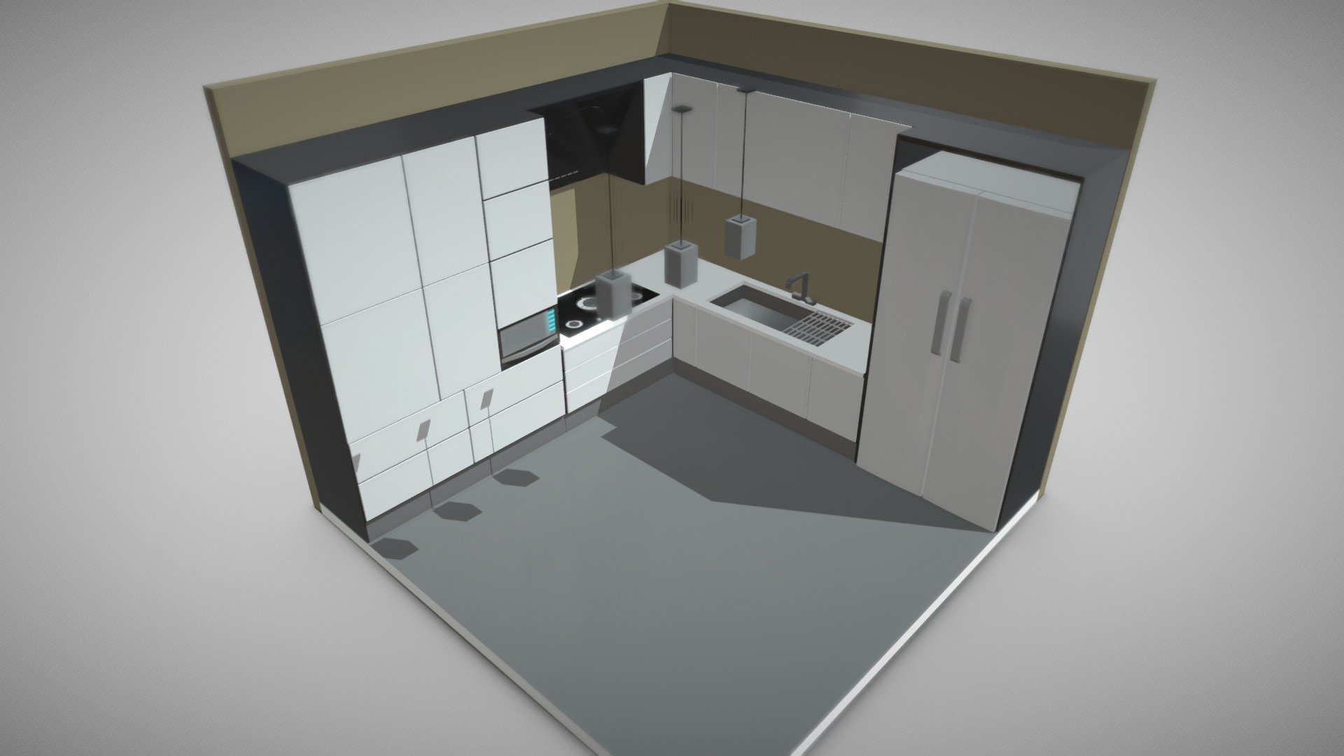 cabinet-low poly - 3D model by ferizero [b0dcc63] - Sketchfab