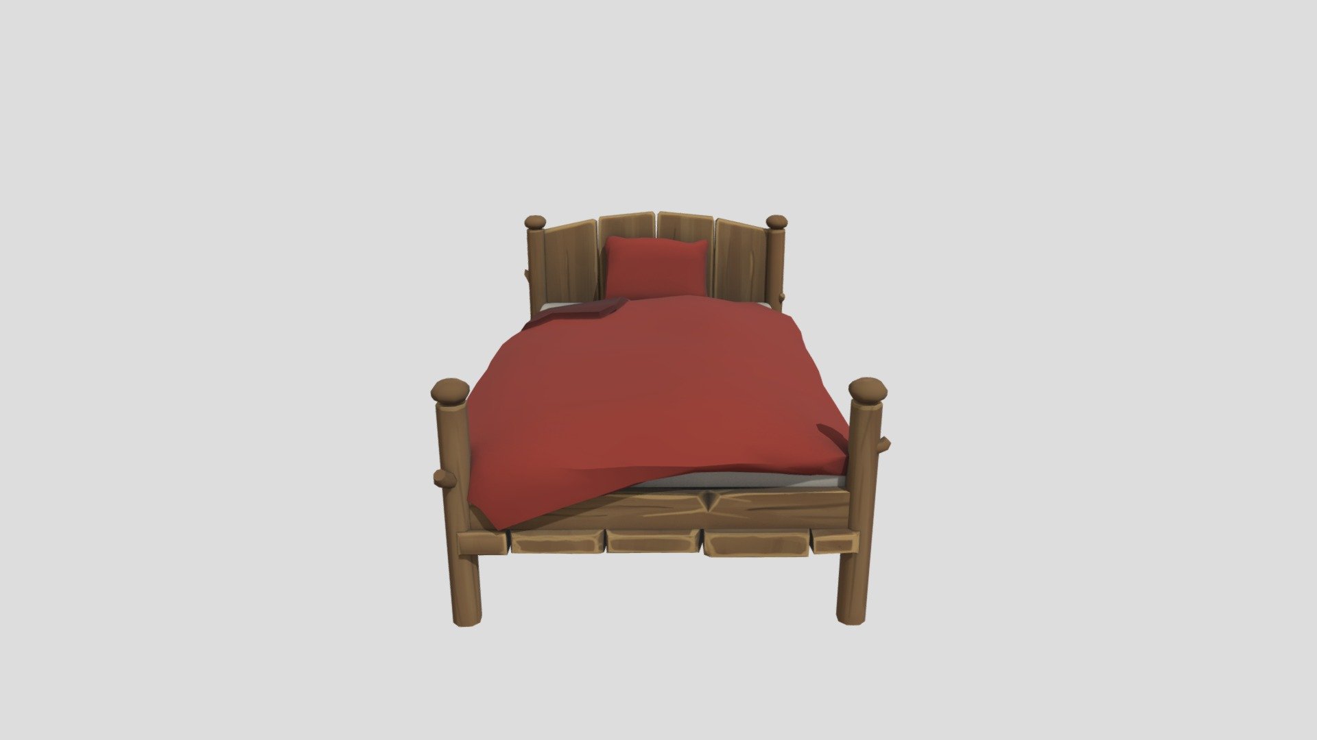 Cartoon Bed - 3D model by JulianSteiger [b0de414] - Sketchfab