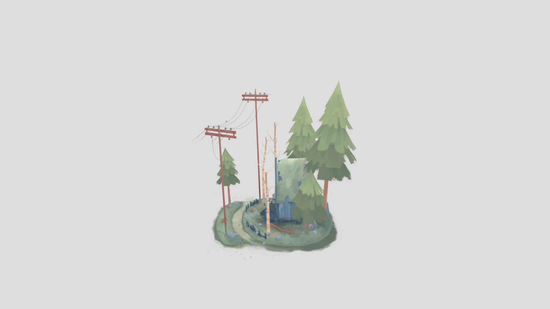 Forest_ House - 3D model by Vinatesco [b0df4f9] - Sketchfab