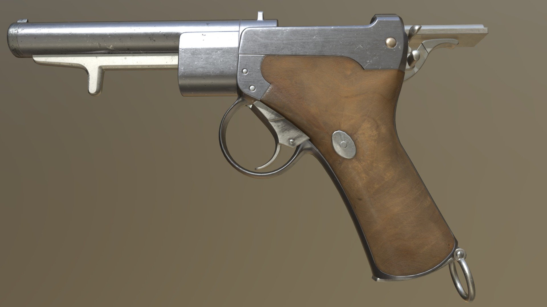 Old pistol gun | PBR | low poly - 3D model by Serhii Klymko (@jgold864 ...