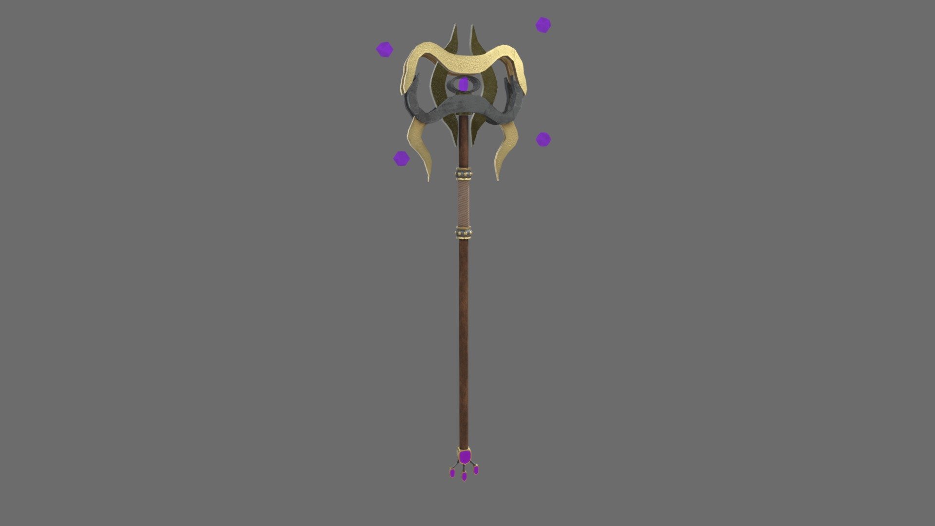 Fantasy Staff - 3D model by Oakley Holloway (@O4KTR33) [b0e66c9 ...