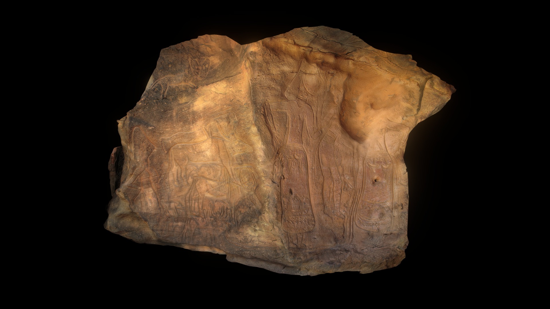 Engraved panel, Messak, Libya - 3D model by The British Museum ...