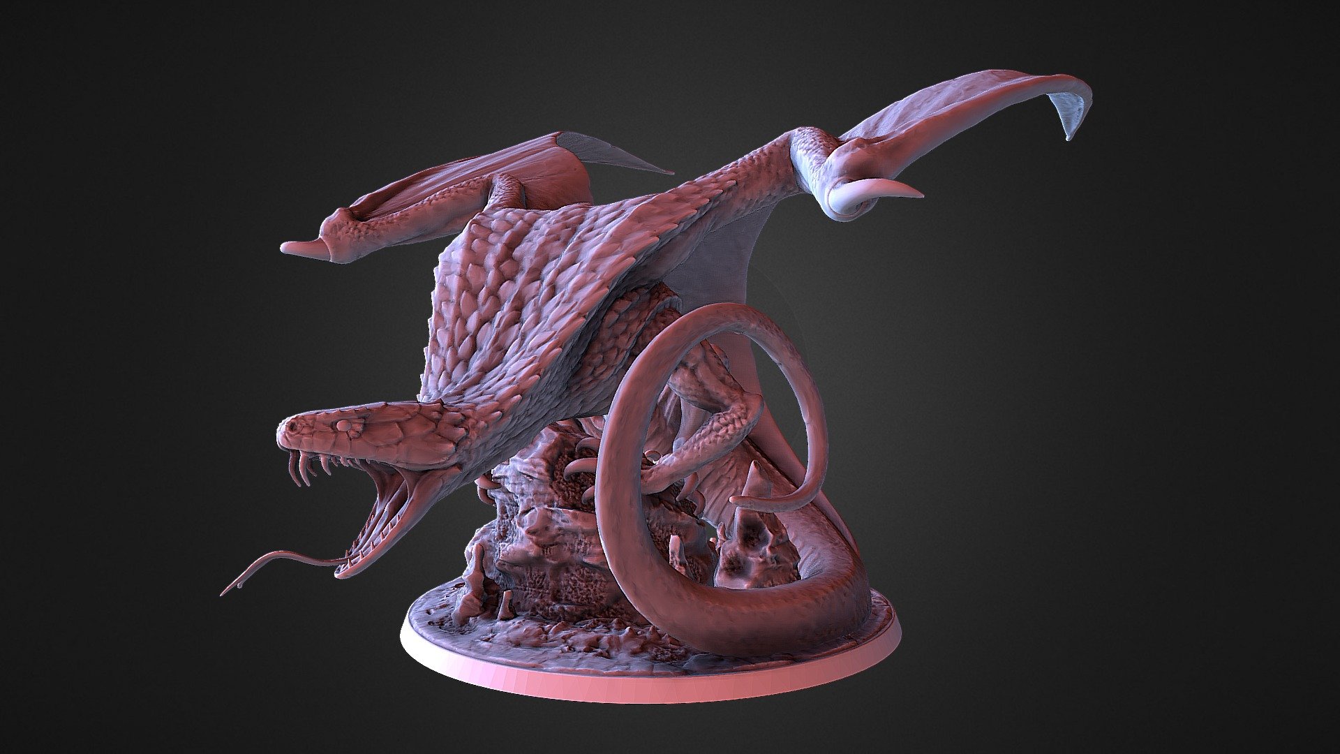 Snake Dragon - 3D model by Zacrifice [b0ec431] - Sketchfab
