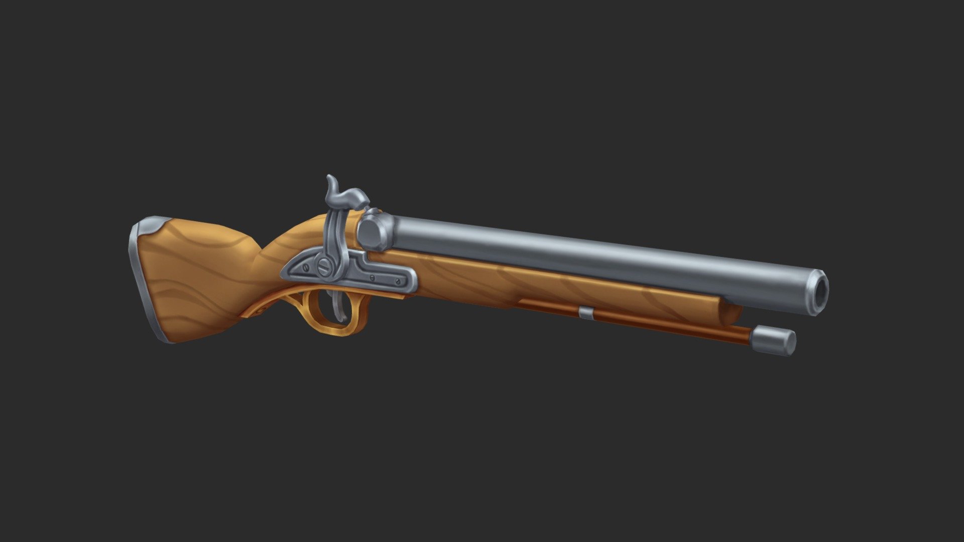 Hand-Painted Stylized Pirate Musket - 3D model by GrunoKromer [b0ed5fd ...