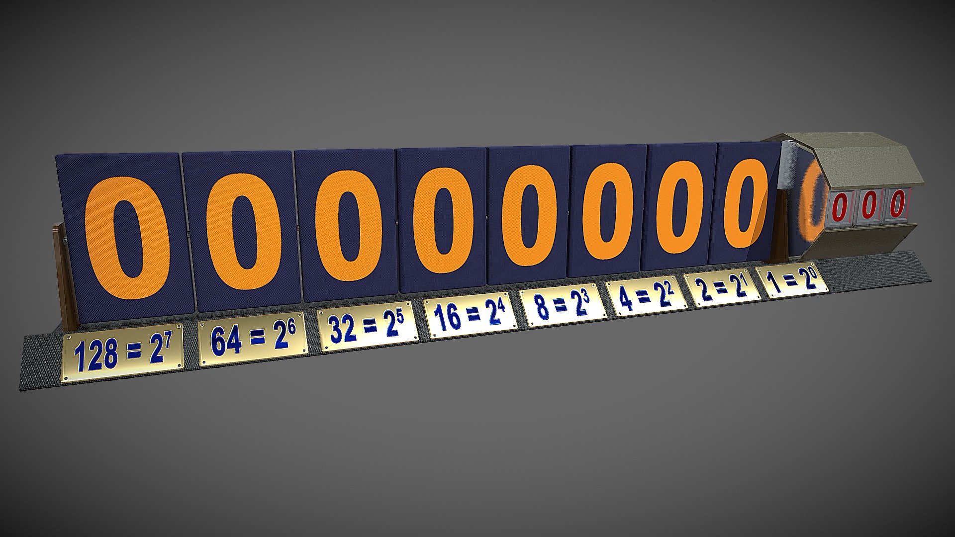 Binary number system. Двоичная система. - Download Free 3D model by ...