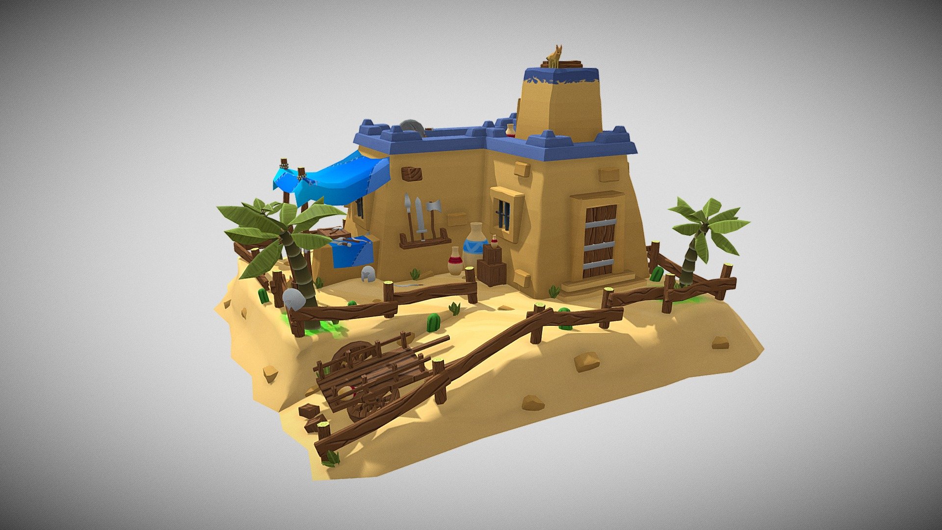 Mesopotamian weapon shop - 3D model by jamie.h [b0f11c1] - Sketchfab