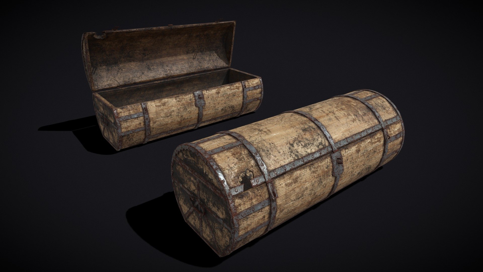 Medieval Cylindrical Chest - Buy Royalty Free 3D model by ...
