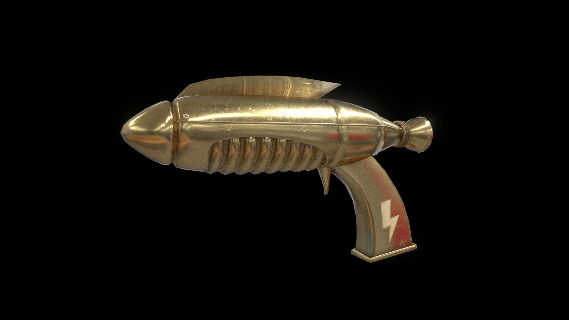 Golden Fazer Blaster - FNAF: Security Breach - Download Free 3D model ...
