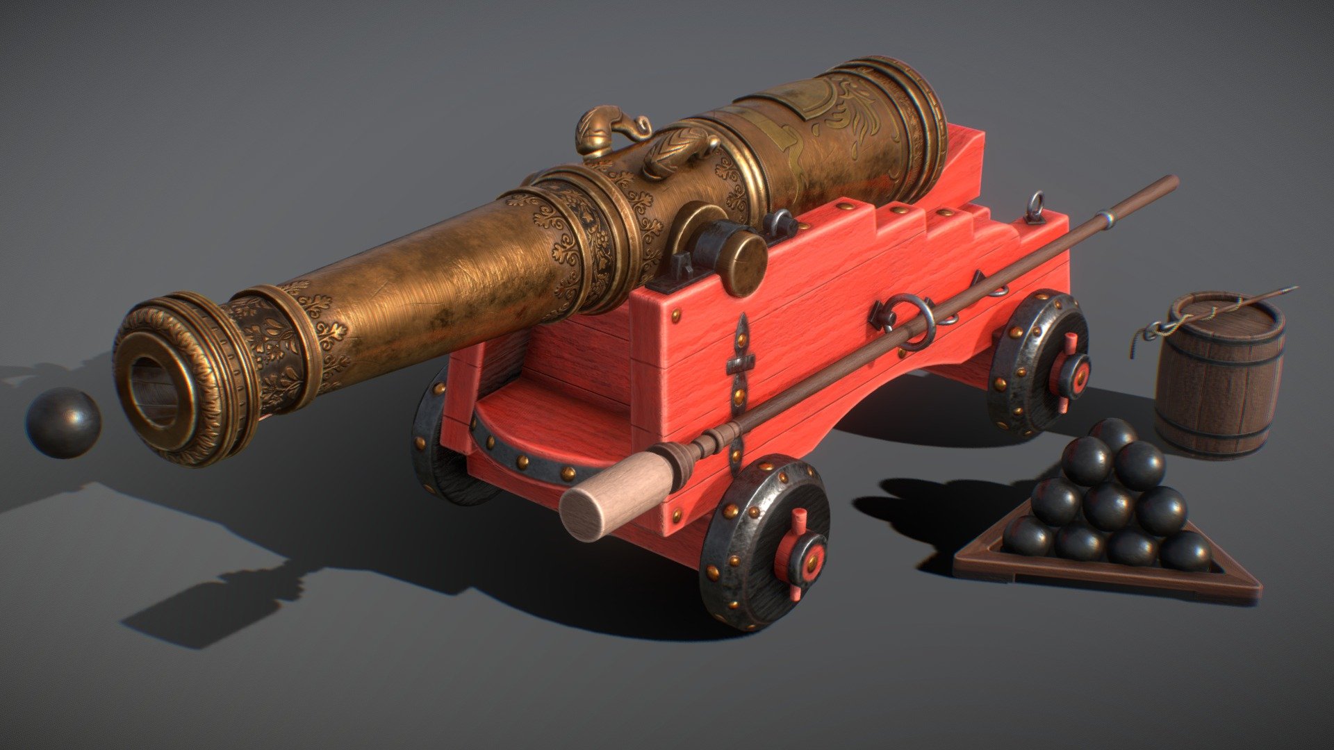 OB 01 Cannon Kit D Treasure Cannon - 3D model by DuoDraconis [b0f4593 ...