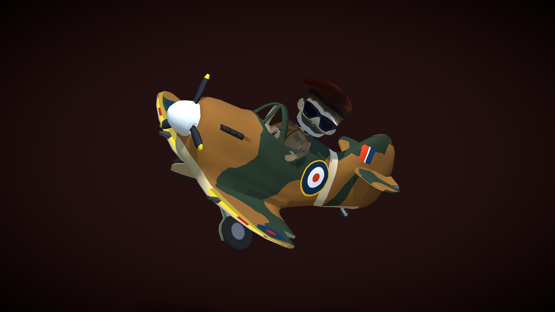 Archie the fighter pilot - Download Free 3D model by Tom Dorpmans ...