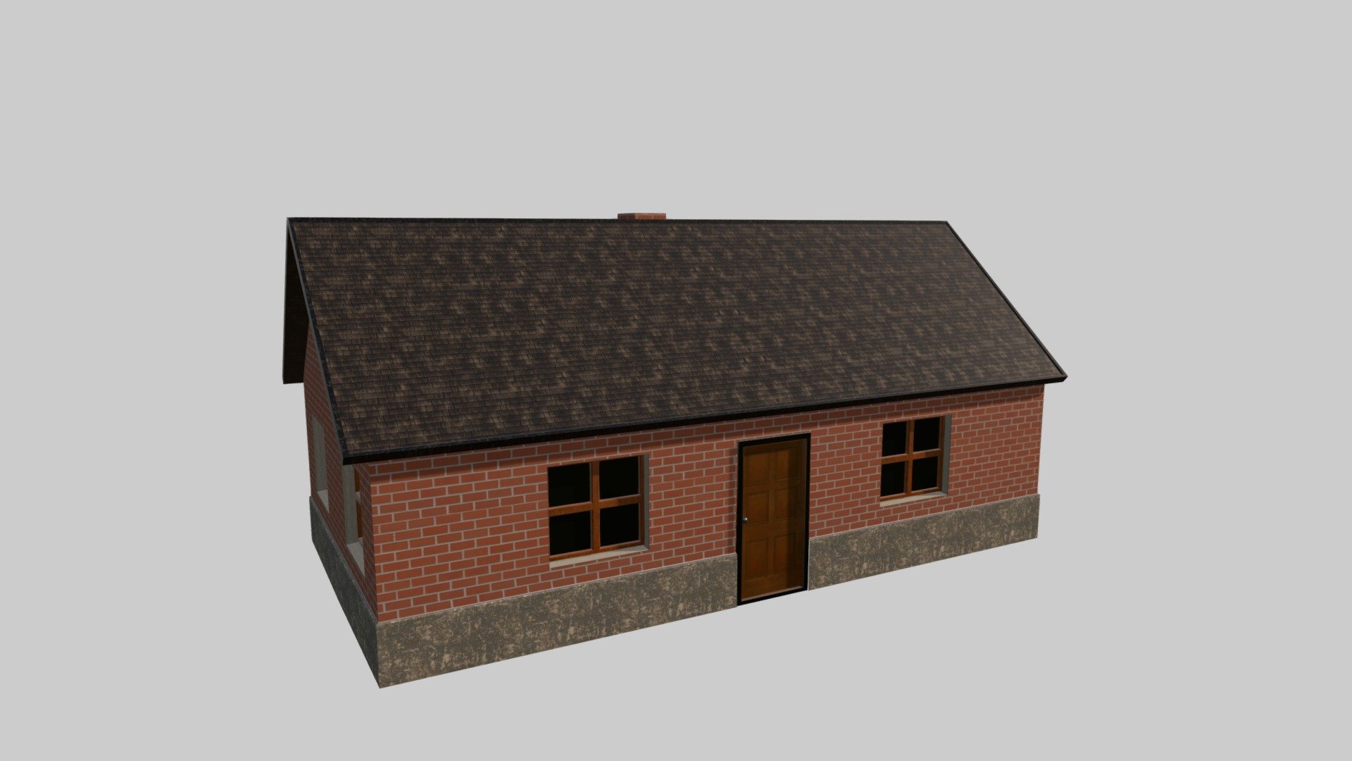 Gameready lowpoly brick house - 3D model by aspect333 [b0febf3] - Sketchfab