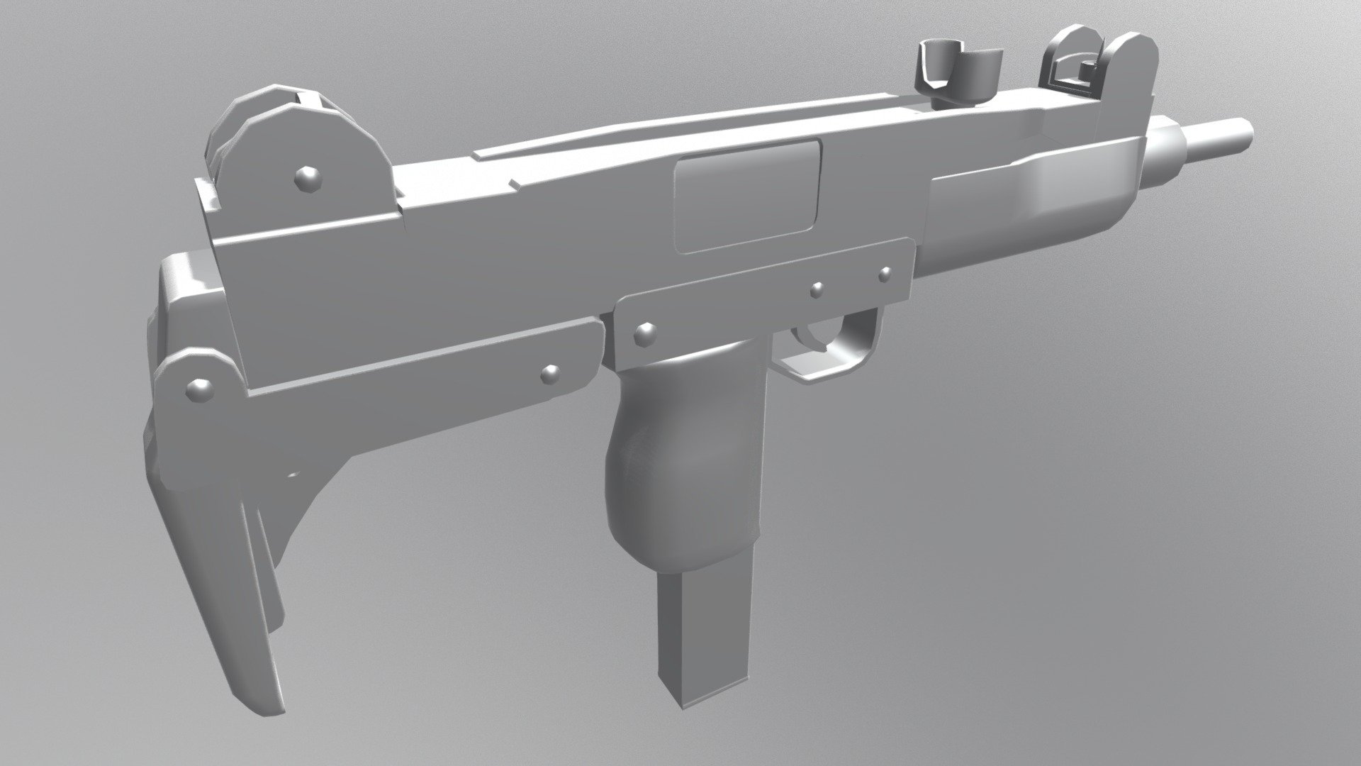 Uzi *Untextured* - 3D model by GabrielVD [b105032] - Sketchfab