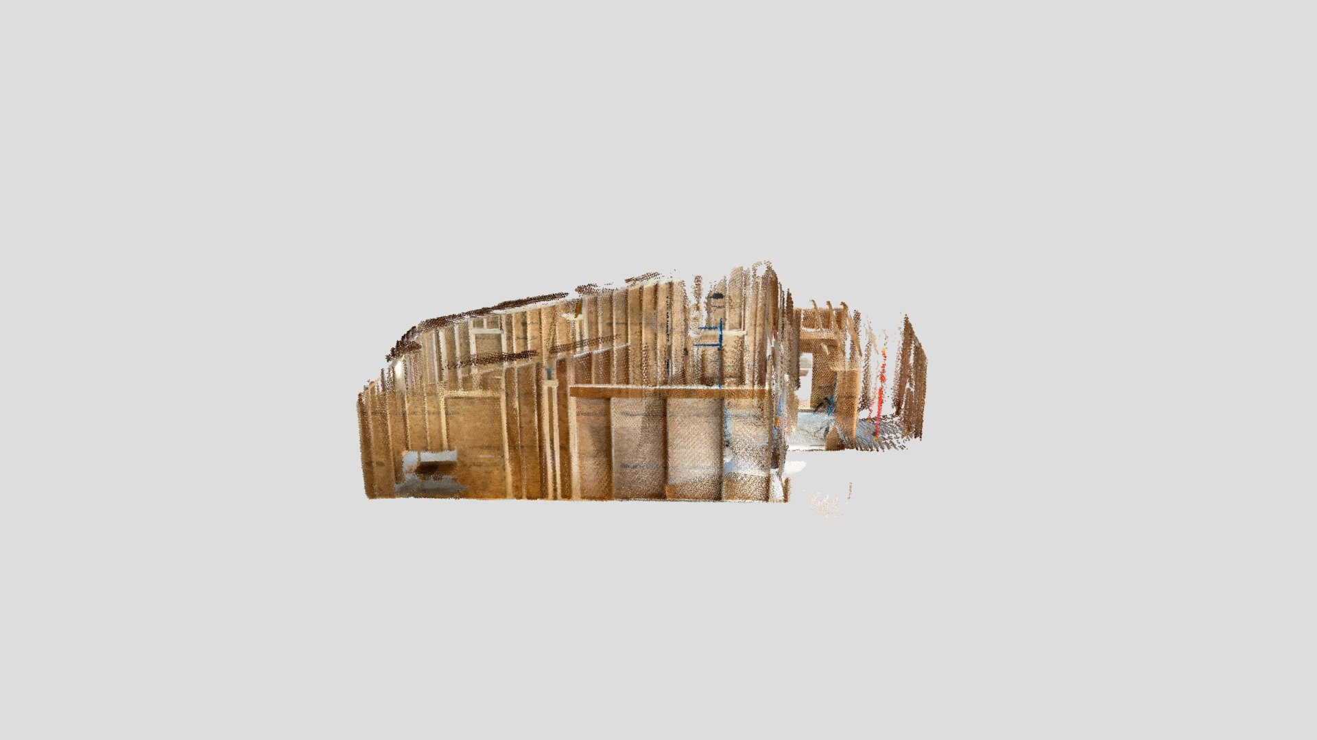 House frame with exterior walls - SiteScape - Download Free 3D model by ...